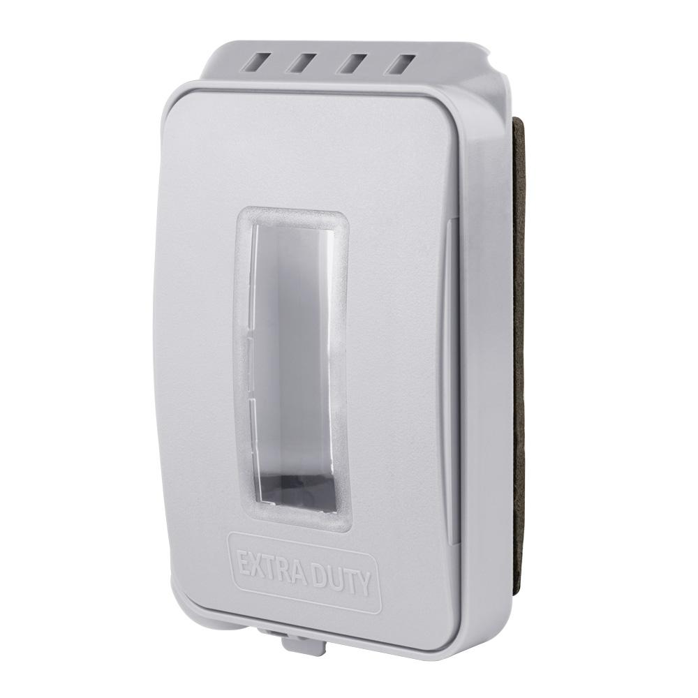 Greenfield Weatherproof Electrical GFCI Outlet Cover Horizontal - White ...