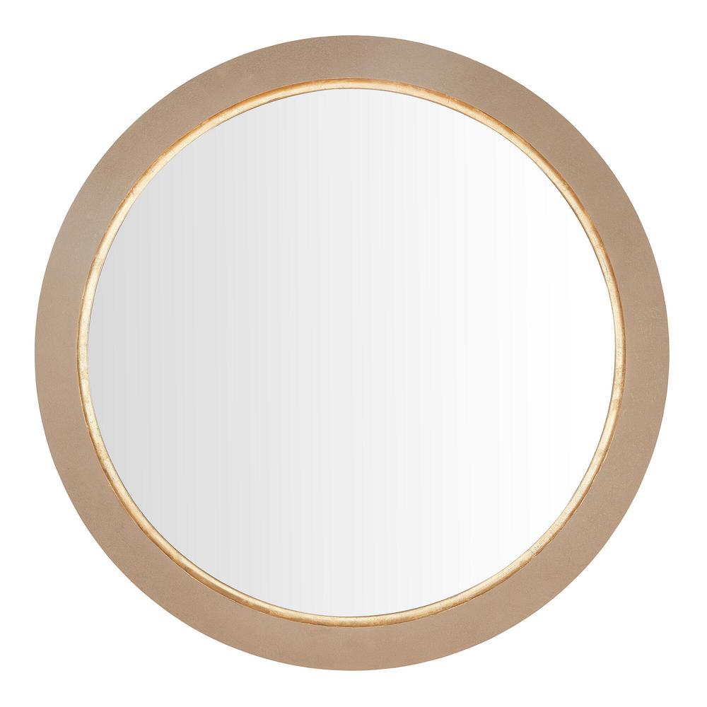Home Decorators Collection Medium Round Grey Farmhouse Accent Mirror ...