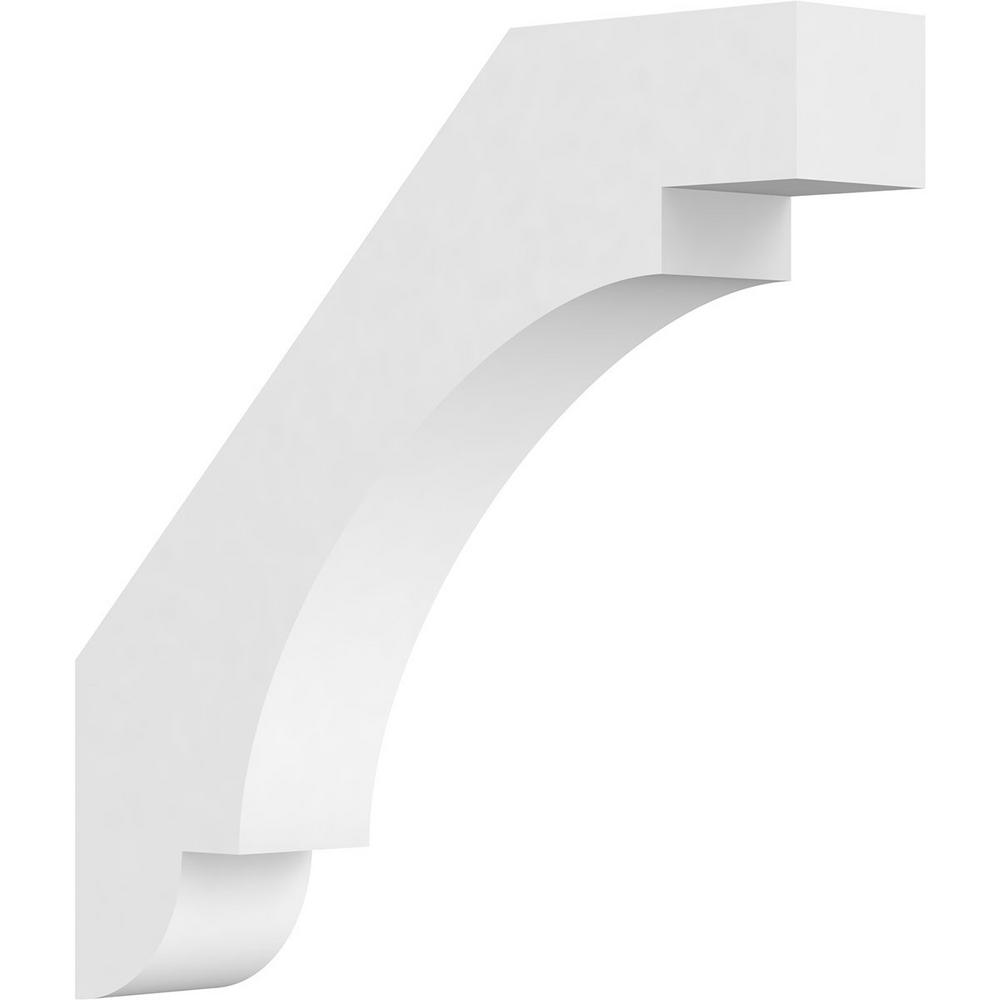 Ekena Millwork 3 in. x 18 in. x 18 in. Thorton Bracket with Block Ends ...