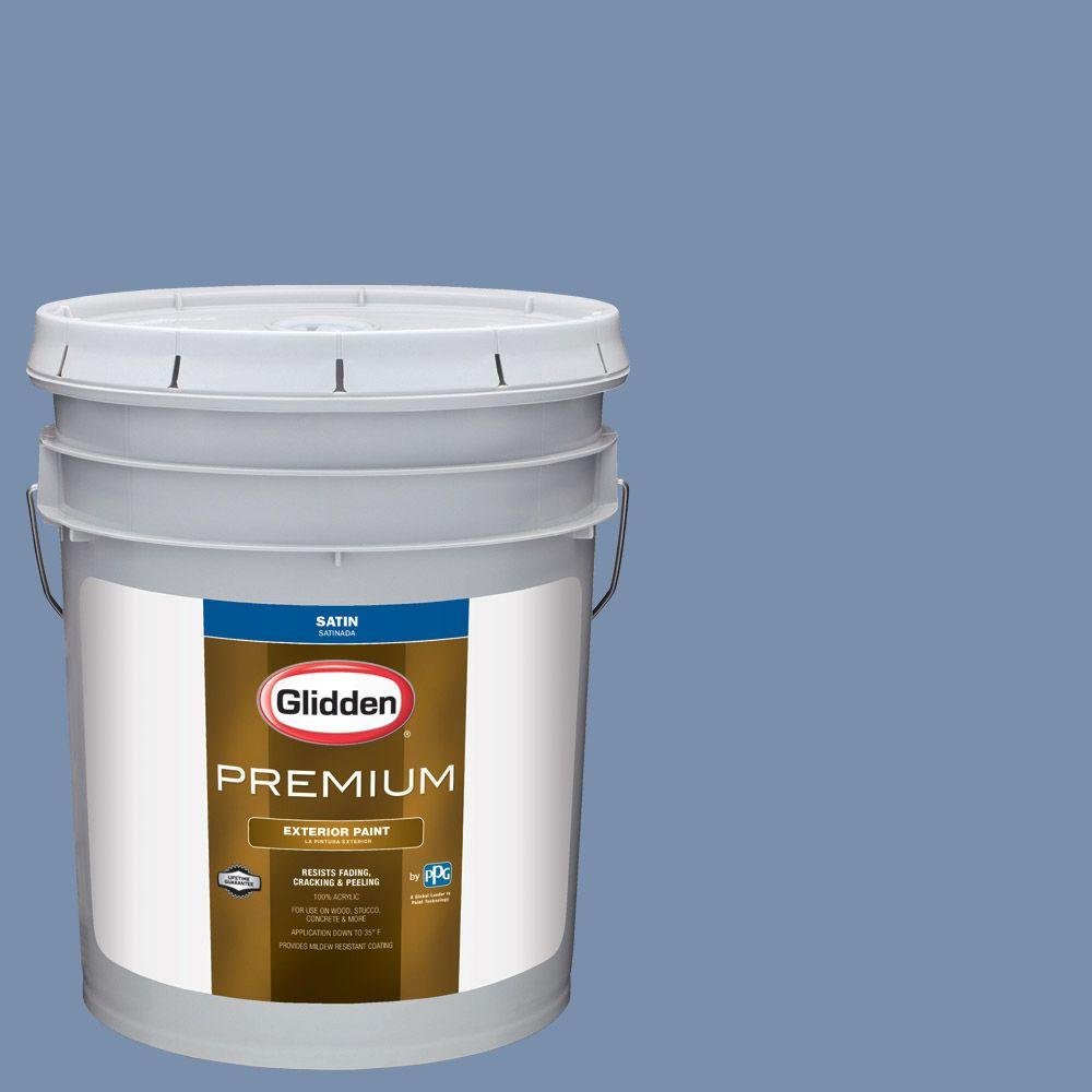 Glidden Premium 5-gal. #HDGV33D Periwinkle Petal Satin Latex Exterior ...
