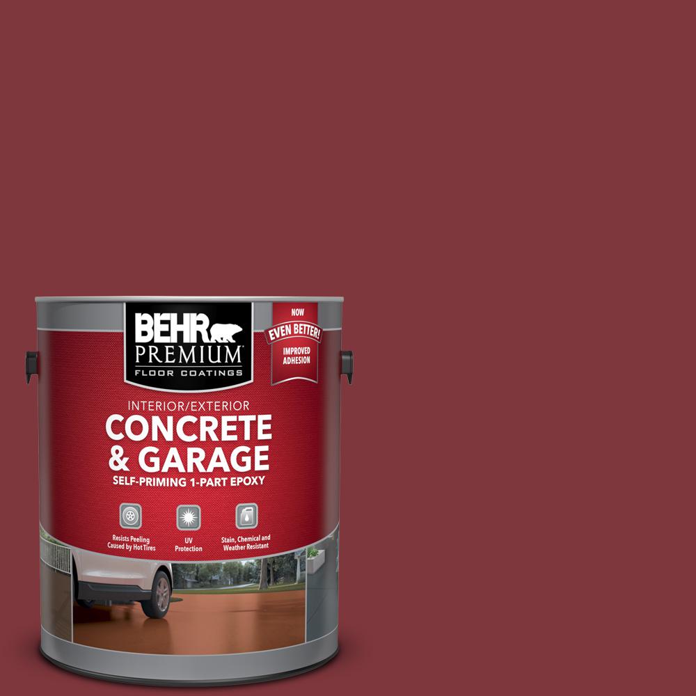 BEHR Premium 1 gal. #SC-112 Barn Red Self-Priming 1-Part Epoxy Satin ...