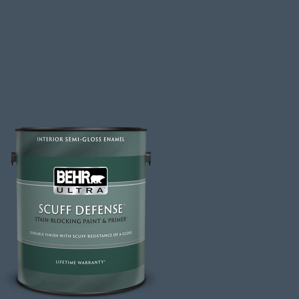 BEHR ULTRA 1 gal. #ECC-30-3 Night Tide Extra Durable Semi-Gloss Enamel ... BEHR ULTRA 1 gal. #ECC-30-3 Night Tide Extra Durable Semi-Gloss Enamel ...
