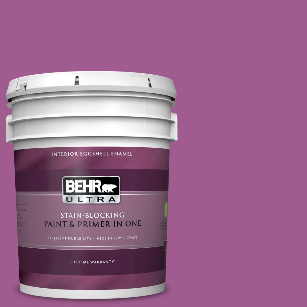 BEHR ULTRA 5 gal. #P110-6 Wild Berry Eggshell Enamel Interior Paint and ...