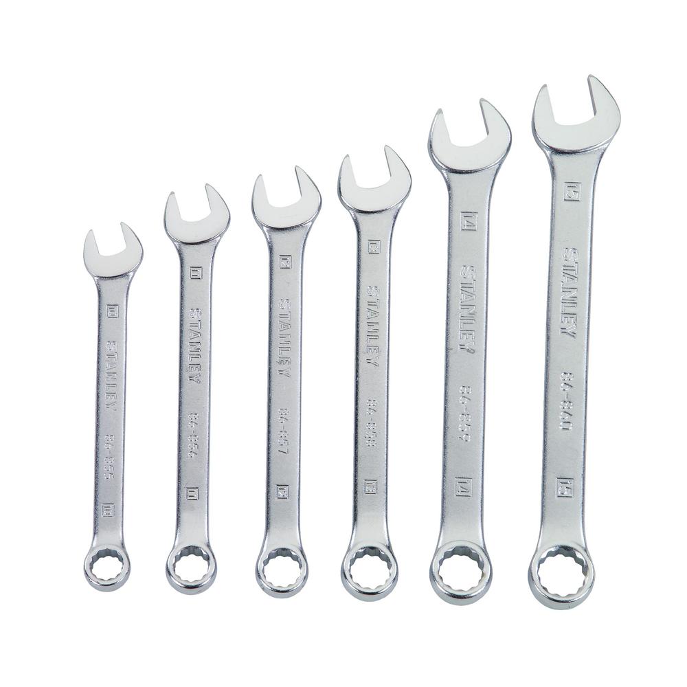 Stanley Metric Combination Wrench Set 6 Piece 85 928 The Home Depot