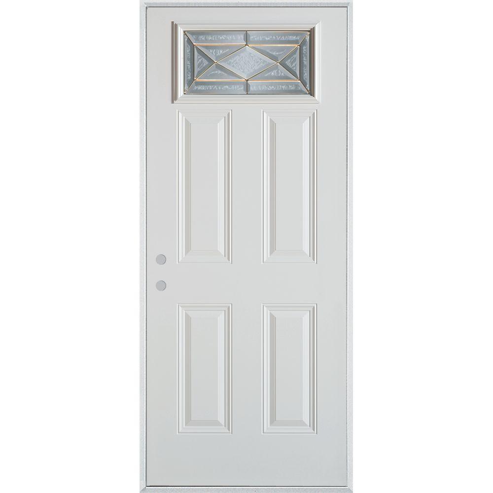 Stanley Doors 32 in. x 80 in. Art Deco Rectangular Mini Lite 2-Panel ...