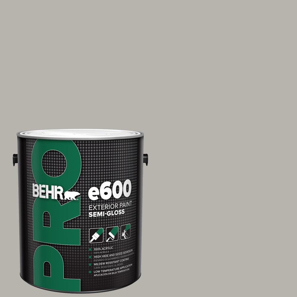 BEHR PRO 1 gal. #PPU24-11 Greige Semi-Gloss Acrylic Exterior Paint ...