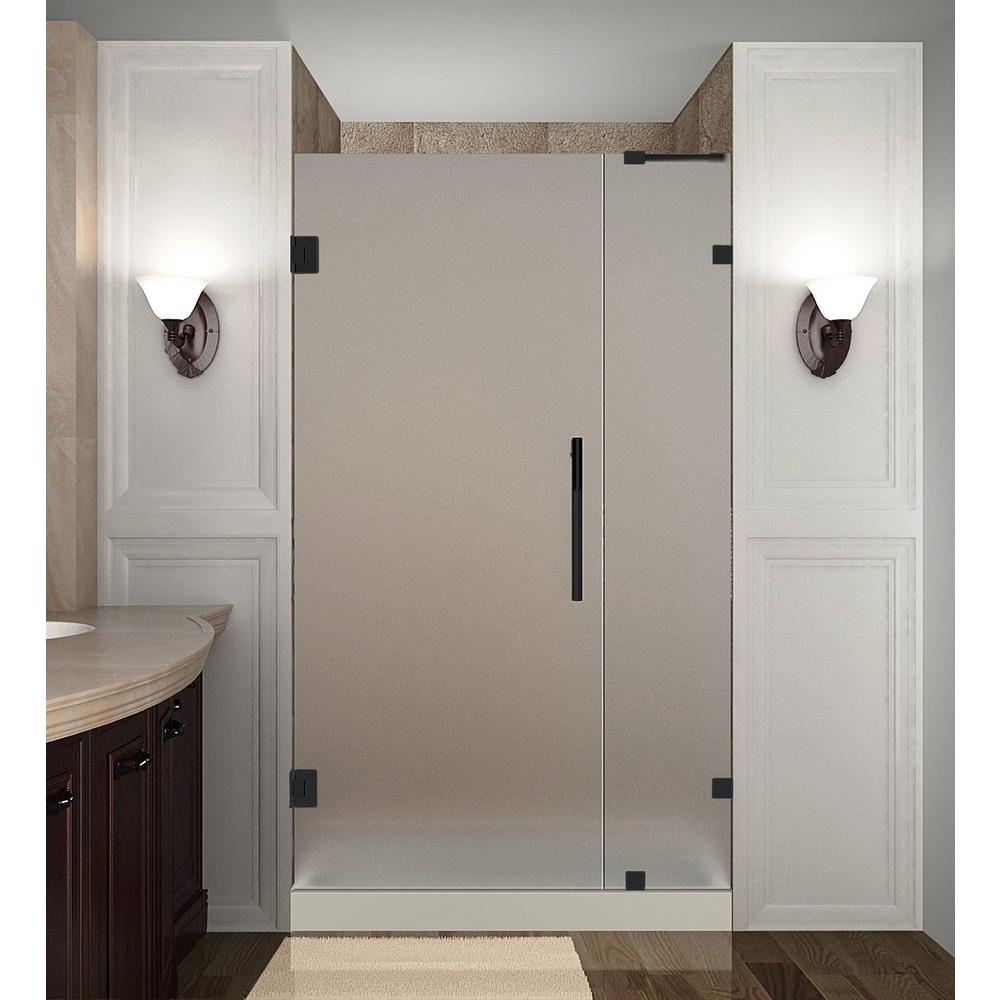 Aston Nautis 33 25 34 25 In X 72 In Frameless Hinged Shower Door
