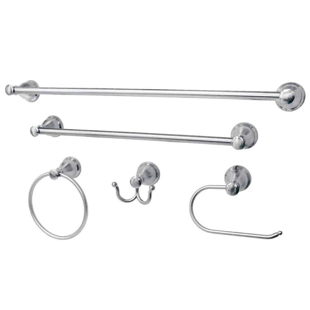Delta Silverton 3 Piece Bath Hardware Set With Towel Ring Toilet Paper