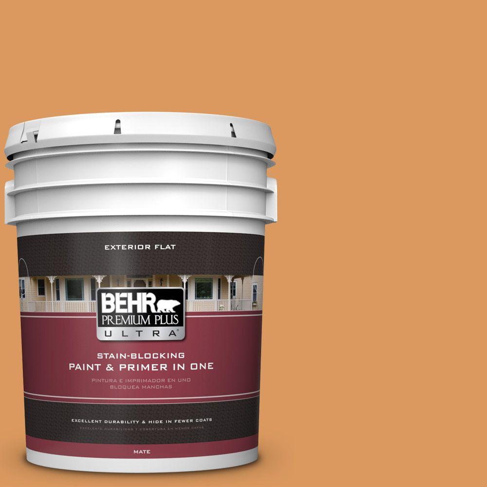 BEHR Premium Plus Ultra 5-gal. #UL150-2 Hammered Gold Flat Exterior ...