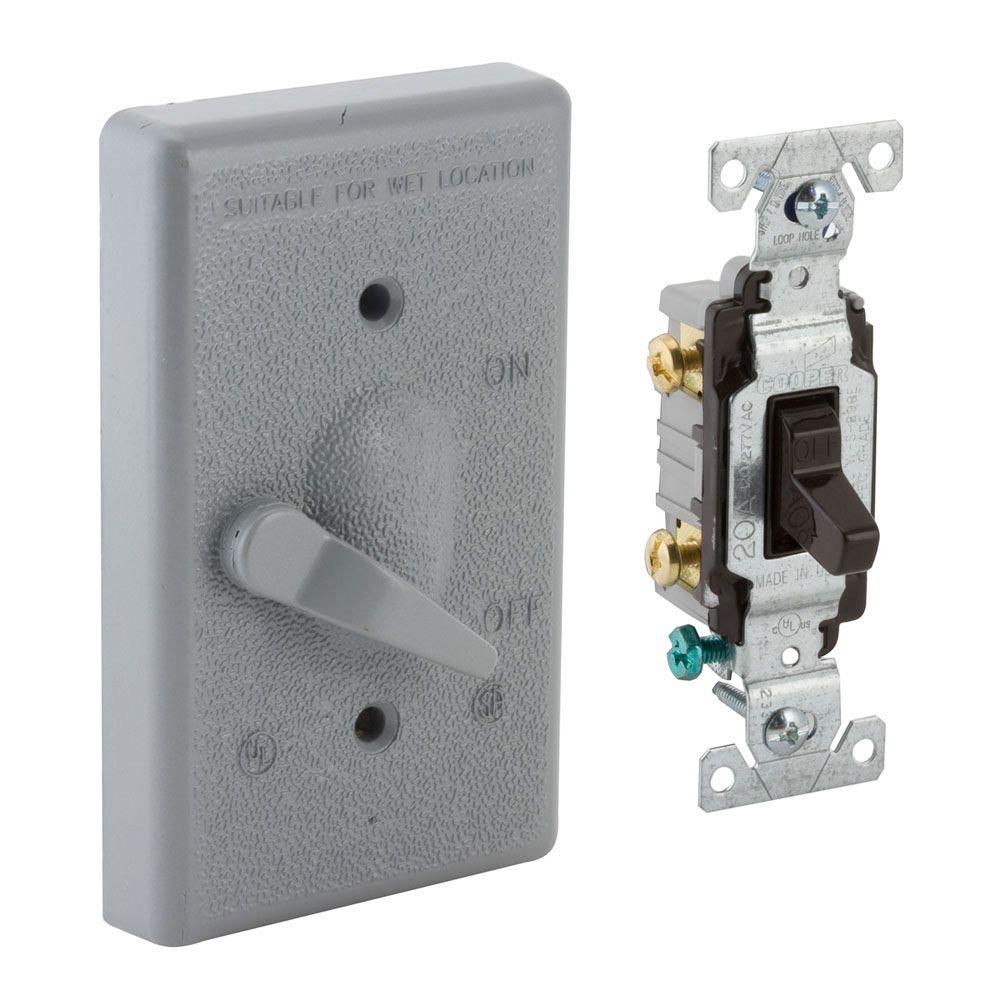 BELL 1 Gang Weatherproof Toggle Switch Cover Kit-5137-0 - The Home Depot