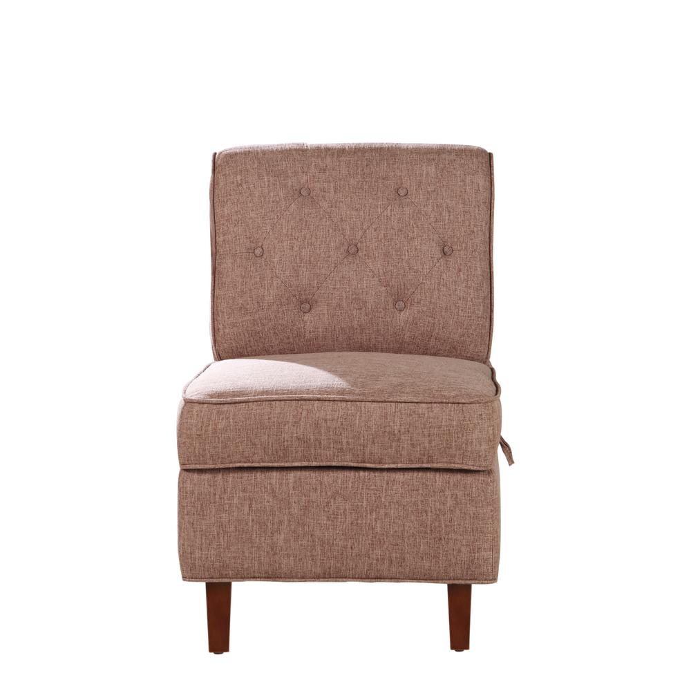 Brown Storage Accent Chair 92011-16BR - The Home Depot