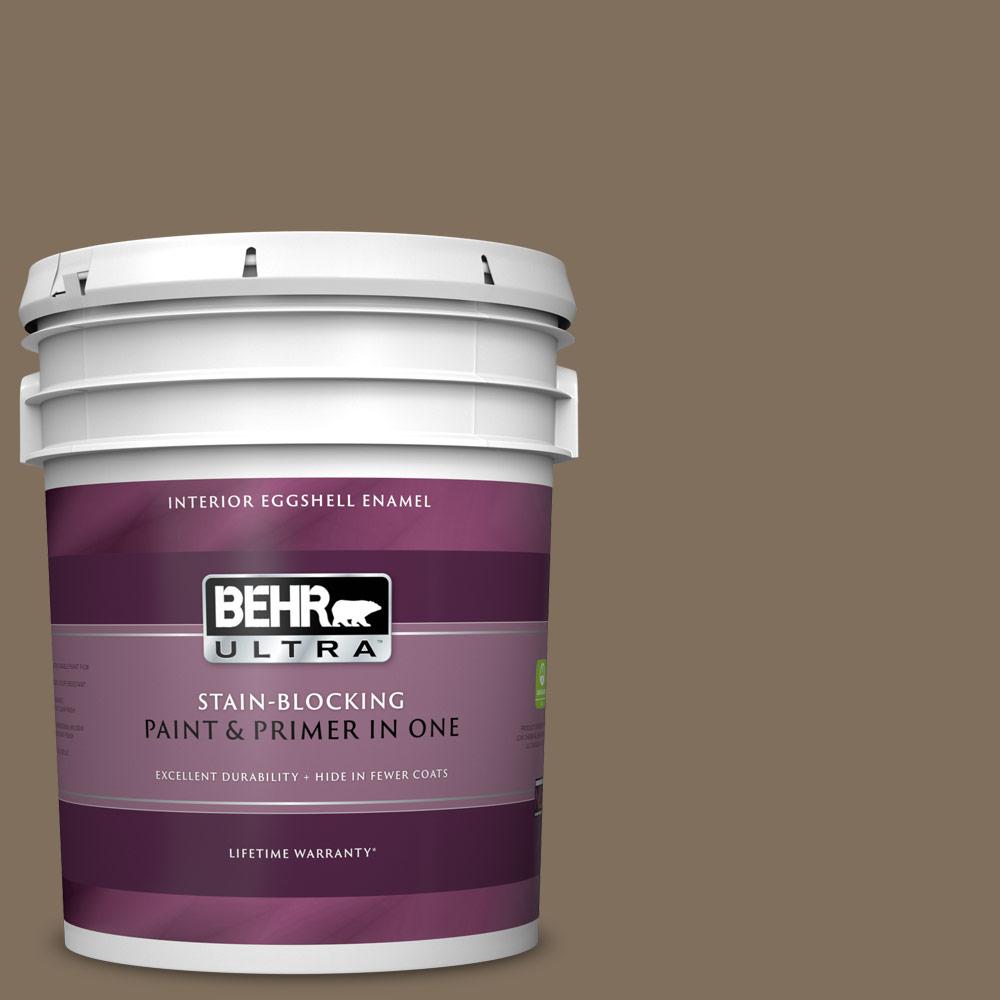 BEHR ULTRA 5 gal. #PPU5-04 Mocha Latte Eggshell Enamel Interior Paint ...