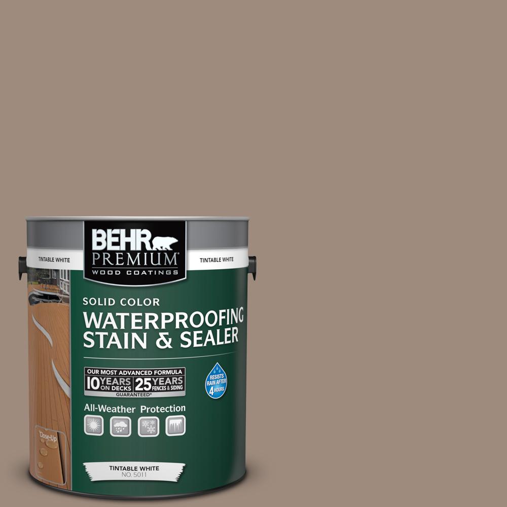 BEHR Premium 1 gal. #BXC-49 Smokey Tan Solid Color Waterproofing ...