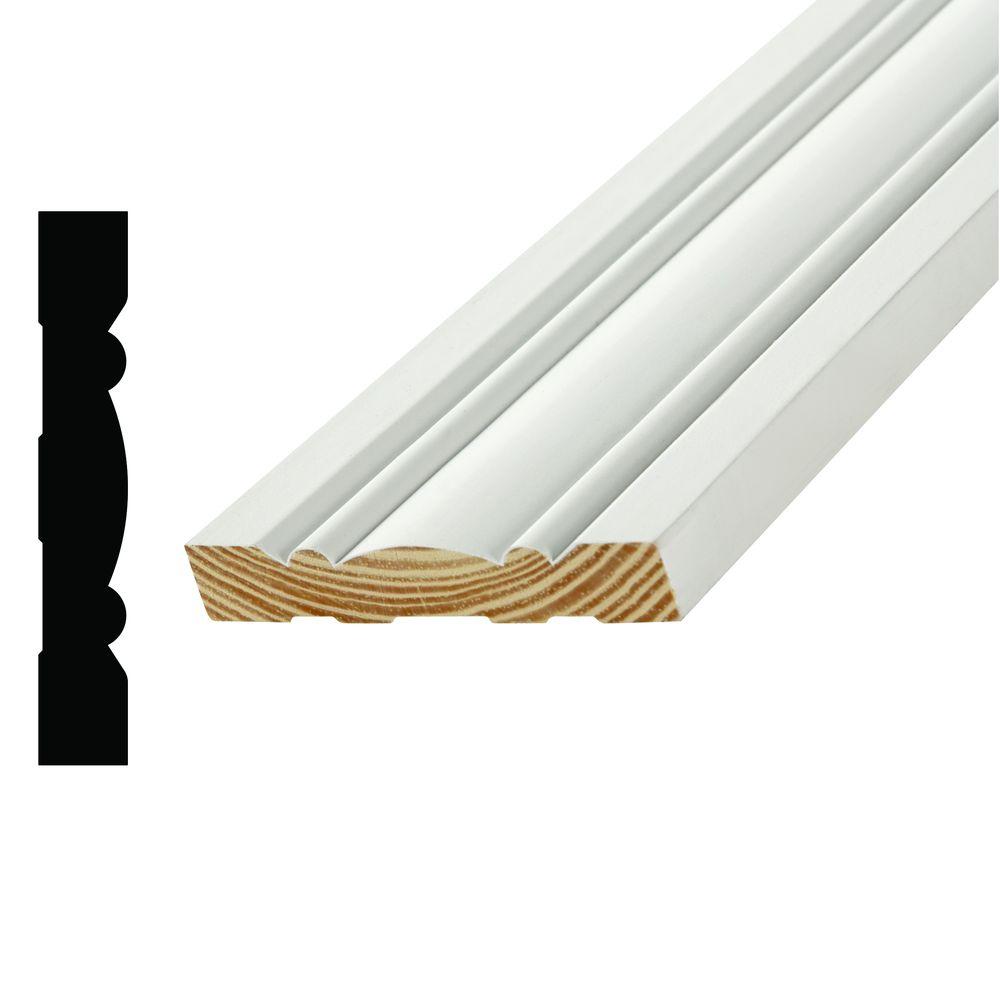 Alexandria Moulding WPCR692 11/16 in. x 4-1/4 in. Primed Pine Finger ...