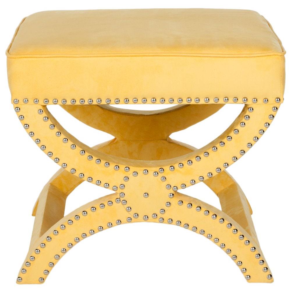 Safavieh Mystic Yellow Accent Ottoman-MCR4645C - The Home Depot