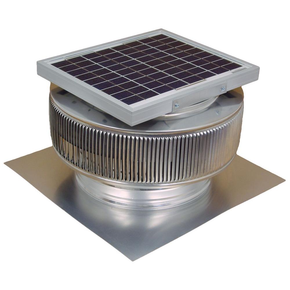 Active Ventilation 740 CFM Mill Finish 10 Watt Solar Powered 12 In Dia