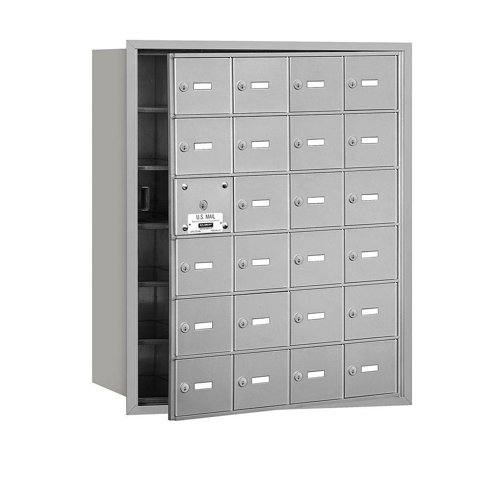 Salsbury Industries 3600 Series Aluminum Private Front Loading 4B Plus ...