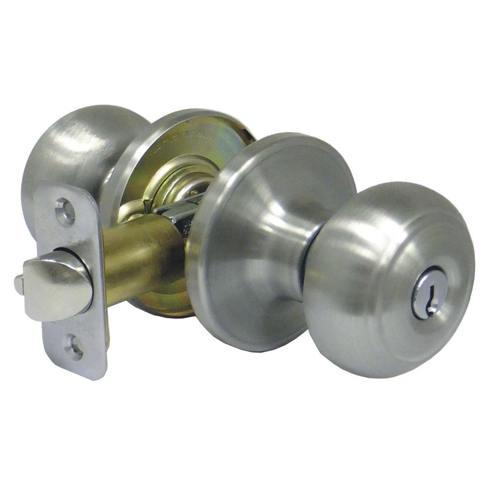 Faultless 3/8 in. x 2-3/4 in. Aged Bronze Ball Storeroom Door Knob ...