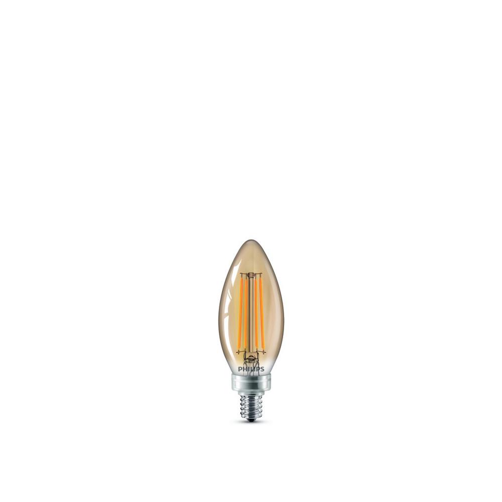 Philips 40-Watt Equivalent B11 Dimmable Vintage Edison LED Candle Light ... Philips 40-Watt Equivalent B11 Dimmable Vintage Edison LED Candle Light ...