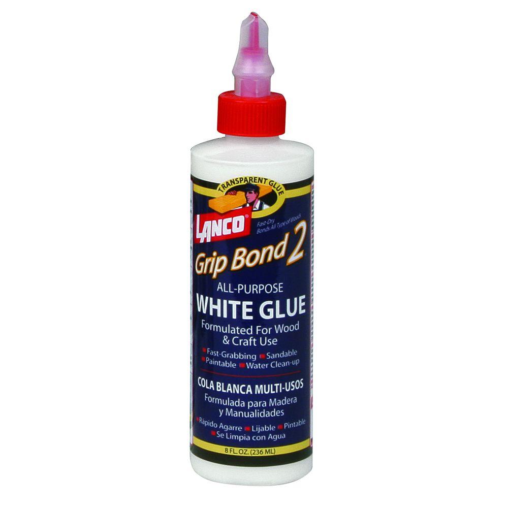 Lanco Grip Bond Two 8 fl. oz. All-Purpose White Glue-WA502-7 - The Home ...