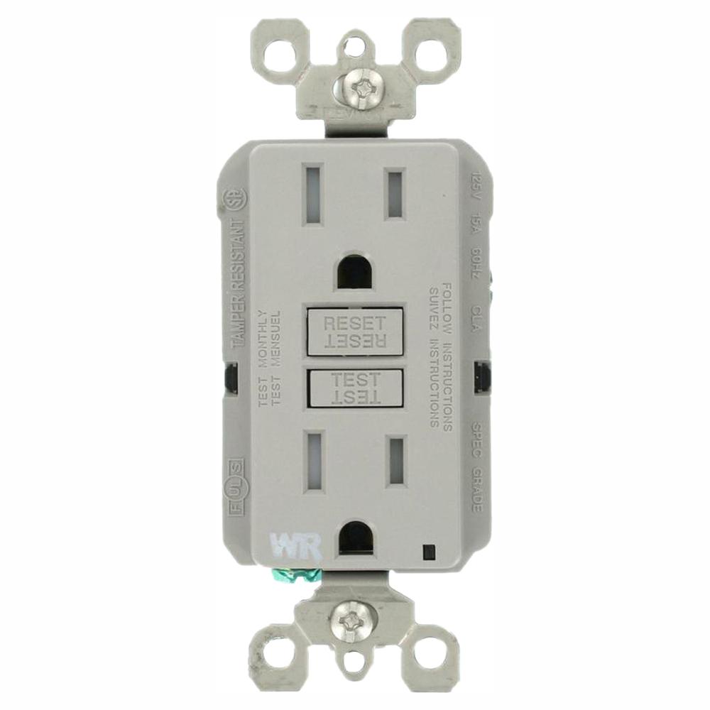Gray - GFCI - Electrical Outlets & Receptacles - Wiring Devices & Light ...