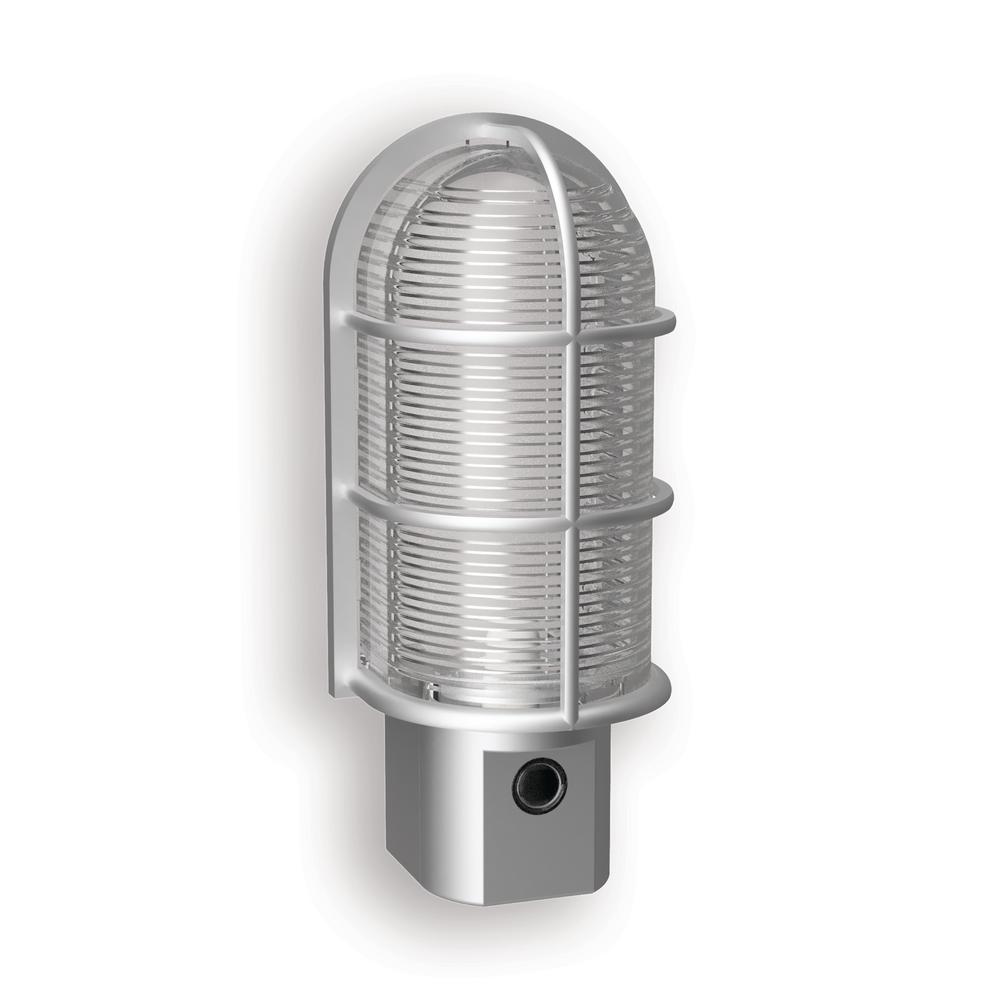 Westek Satin Nickel Industrial Cage LED Night Light-NL-CAGE-N - The ...