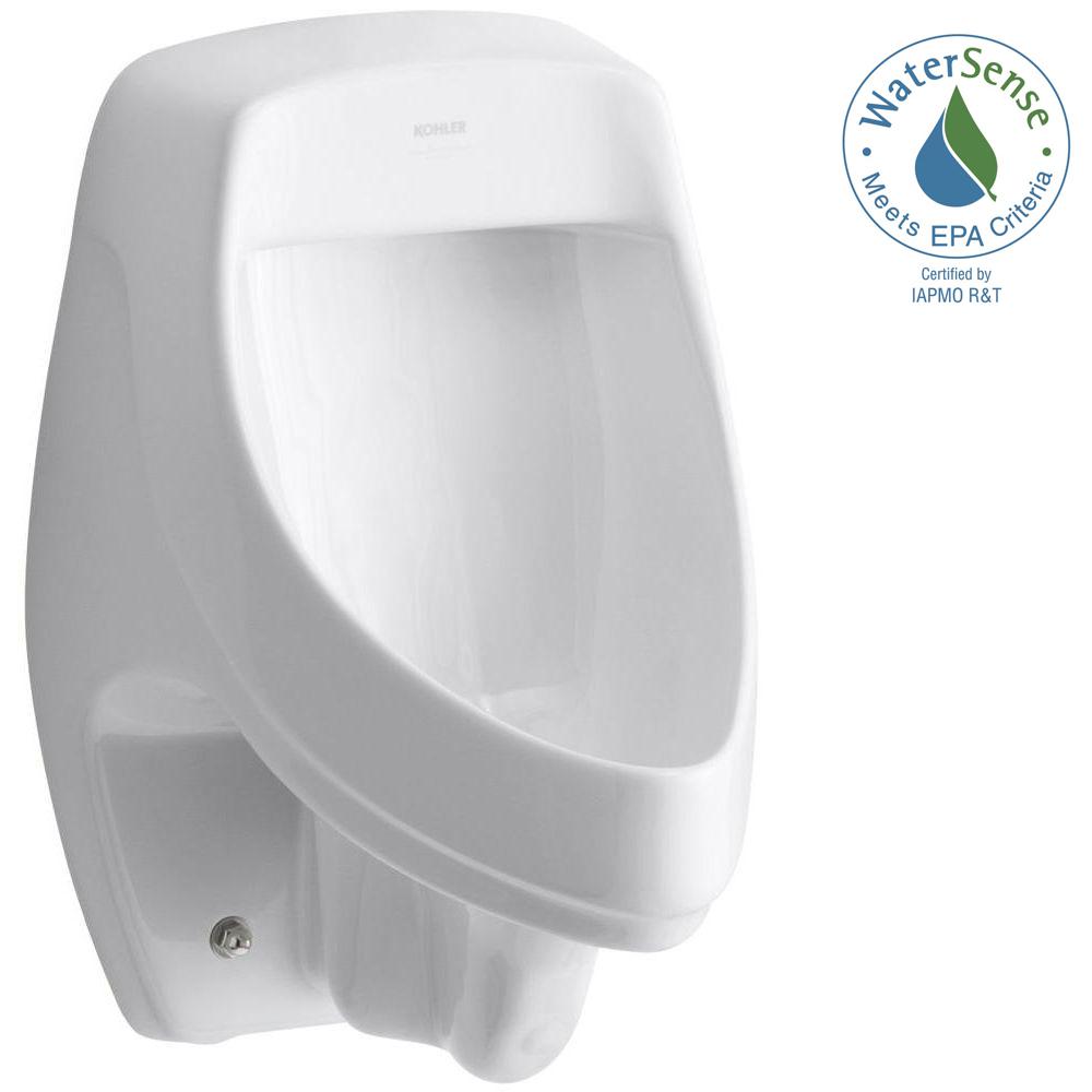 KOHLER Dexter 0.5 or 1.0 GPF Urinal with Rear Spud in White-K-5016-ER-0 ...