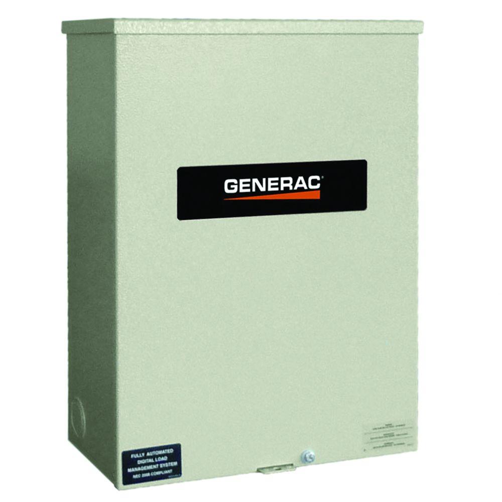 Generac 200-Amp 7,500-Watt Non-Fuse Outdoor Manual Transfer Switch-6382 ...