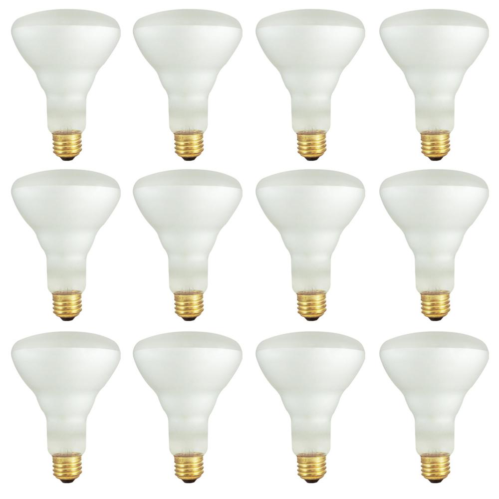 Bulbrite 65-Watt BR30 Frost Dimmable Warm White Light Incandescent ...