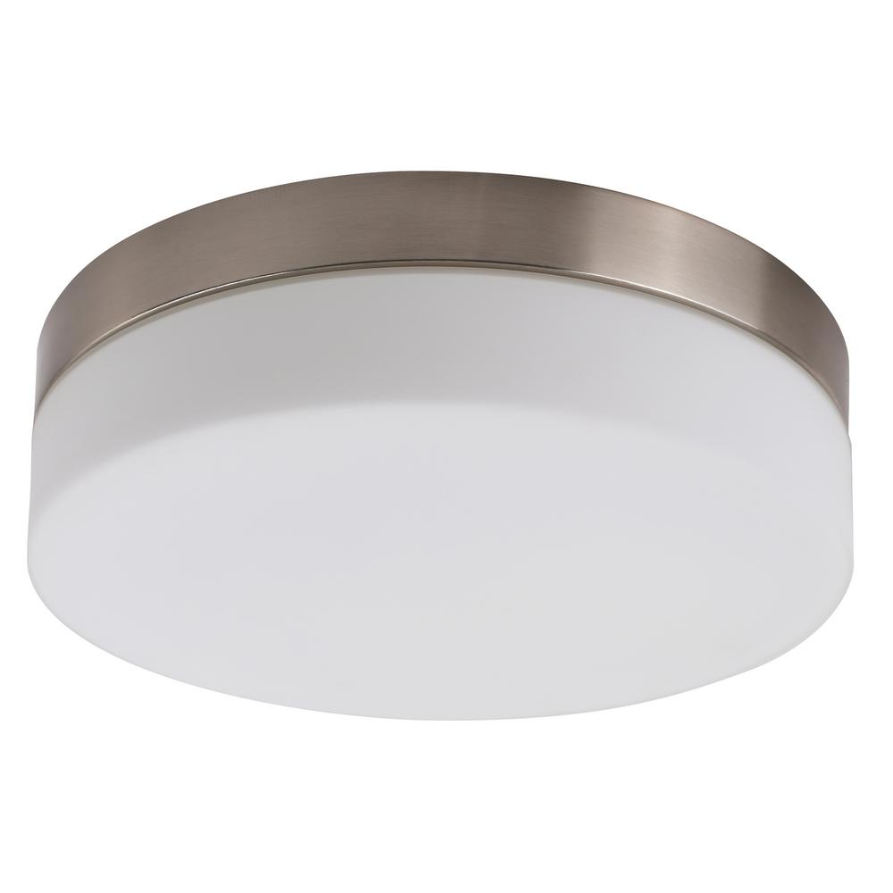 Unbranded 1-Light Integrated LED Flush Mount Ceiling Light in Brushed ...