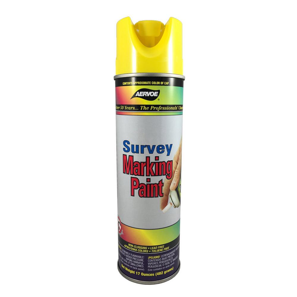Aervoe Industries 17 oz. High Visibility Yellow Inverted Survey ...