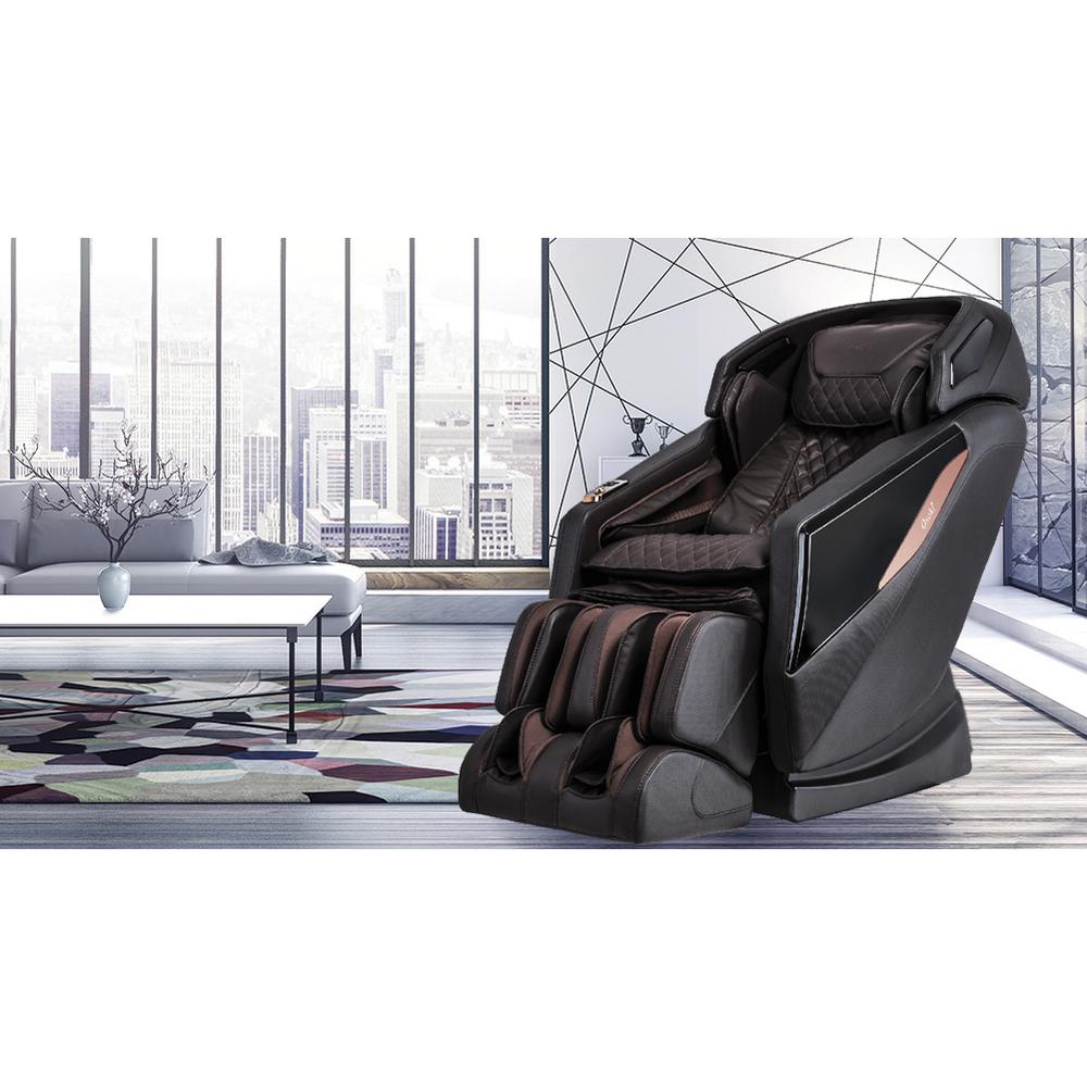 Titan Osaki Os Pro Yamato Black Faux Leather Reclining Massage Chair Yamatobl The Home Depot