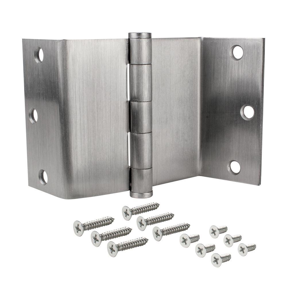 Everbilt 3 1 2 In Swing Clear Door Hinge In Satin Chrome 13864 The
