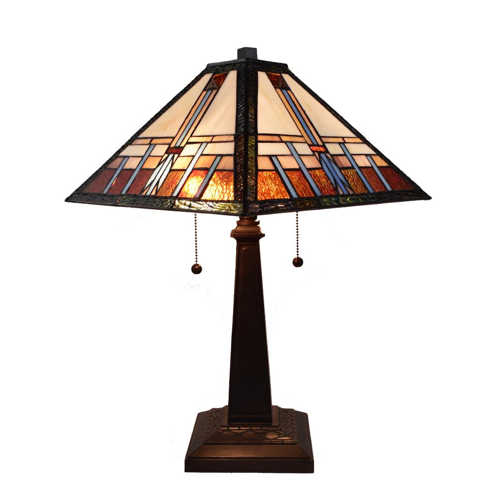 Amora Lighting 21 in. Tiffany Style Mission Table Lamp-AM239TL14B - The ...