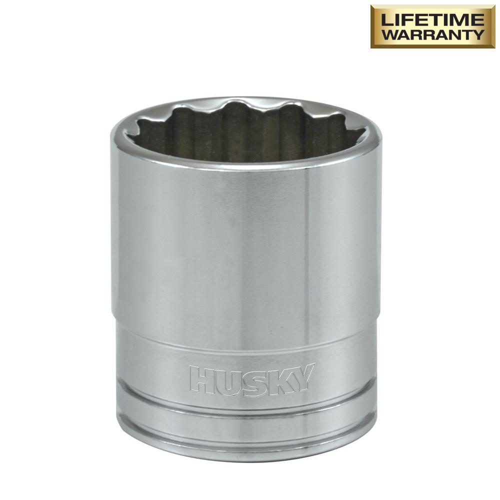 Husky 1/2 in. Drive 7/8 in. 12-Point SAE Standard Socket-H2D12P78 - The ...