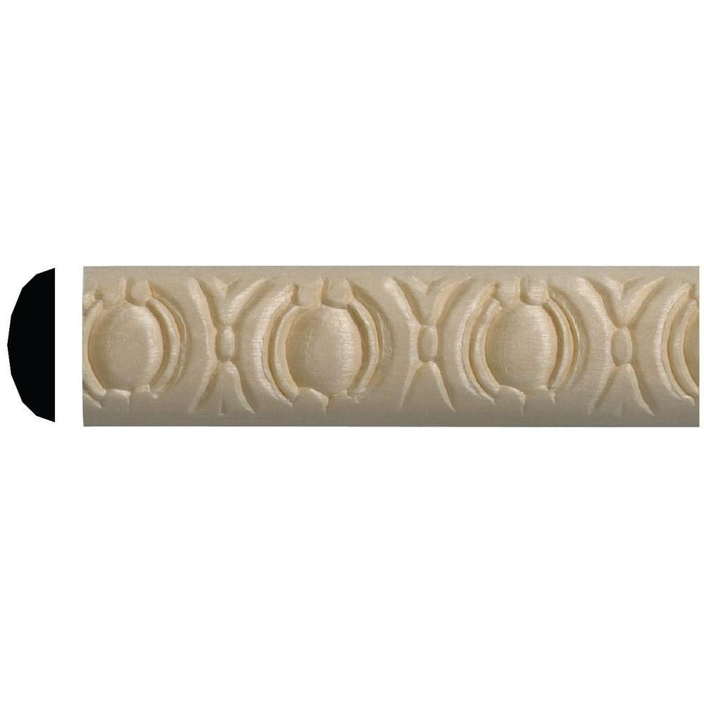 Ornamental Mouldings 9/32 in. x 7/8 in. x 96 in. White Hardwood ...