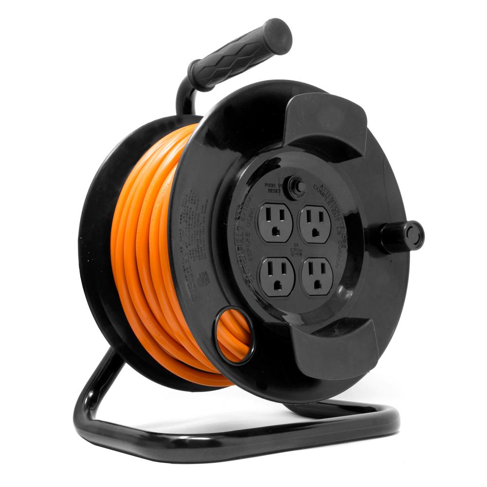 WEN 50 Ft 14 Gauge Heavy Duty SJTW Outdoor 14 3 Extension Cord Reel WEN 50 Ft 14 Gauge Heavy Duty SJTW Outdoor 14 3 Extension Cord Reel