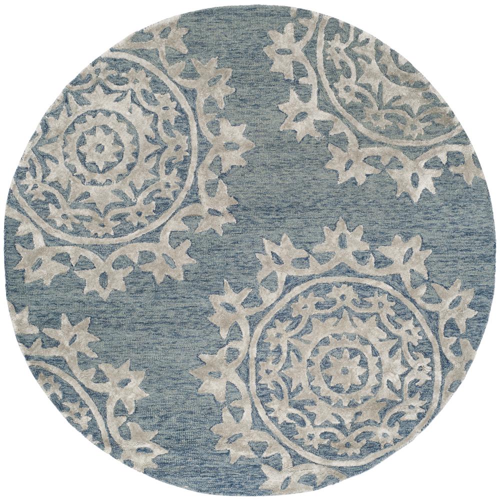 Safavieh Bella Blue 5 ft. x 5 ft. Round Area Rug-BEL914A-5R - The Home ...