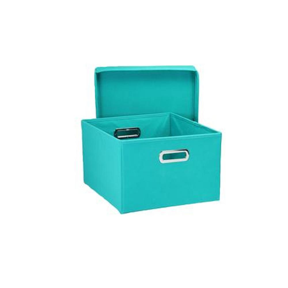 Household Essentials 2 Gal Collapsible Storage Box Set In Aqua 10kdaqu 1 The Home Depot