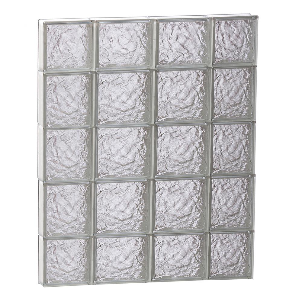 Clearly Secure 27 in. x 34.75 in. x 3.125 in. Frameless Ice Pattern Non ...