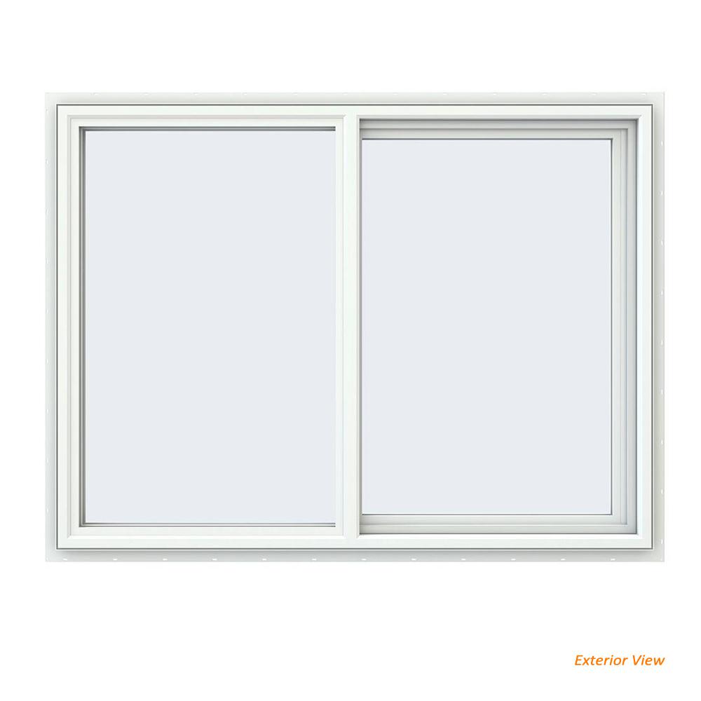 JELD-WEN 47.5 in. x 35.5 in. V-4500 Series White Vinyl Right-Handed ...