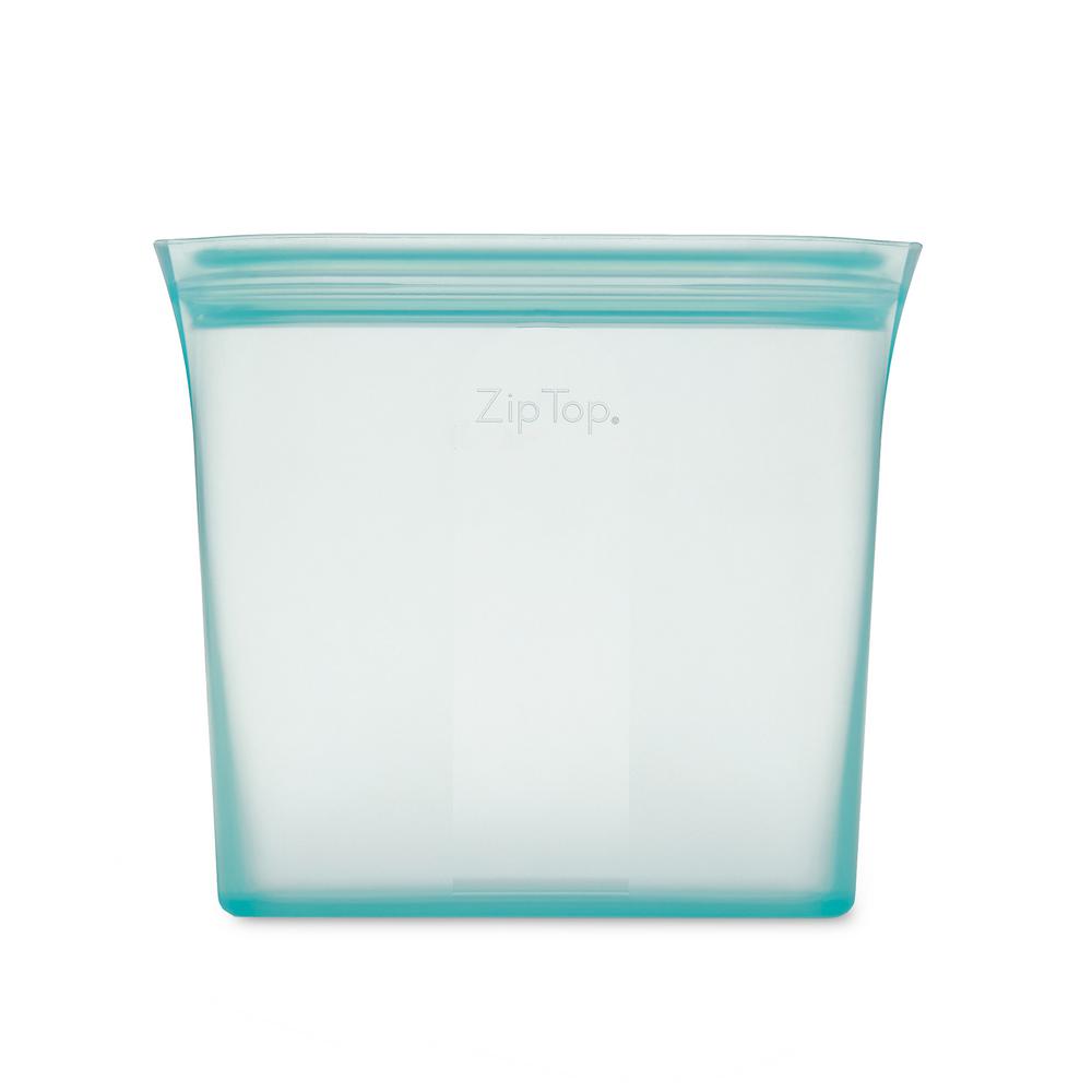 Zip Top 24 oz. Gray Reusable Silicone Sandwich Bag Zippered Storage ...