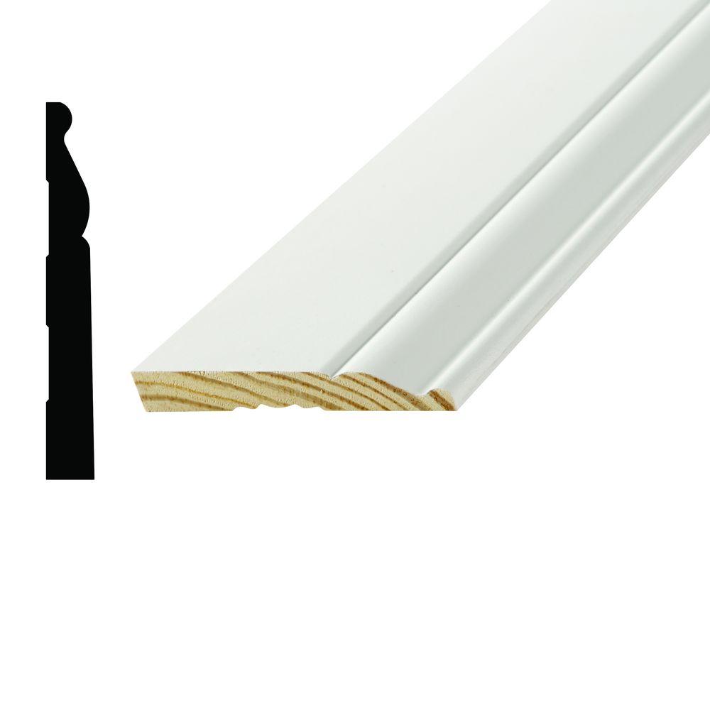 Alexandria Moulding WPL163E 9/16 in. x 7-1/4 in. Primed Pine Finger ...