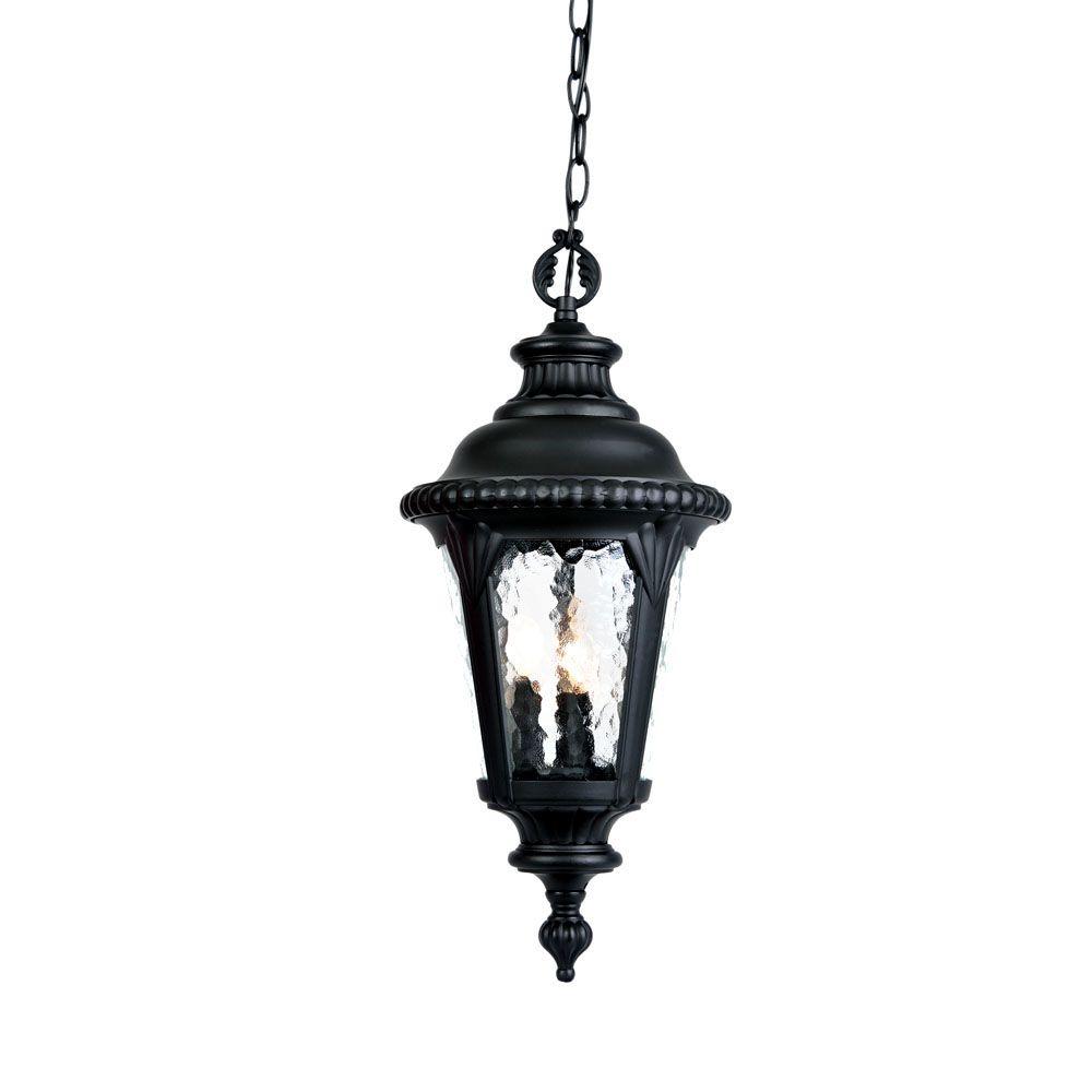 Acclaim Lighting Lanai Collection 3-Light Matte Black Outdoor Hanging Light Fixture-7516BK - The ...