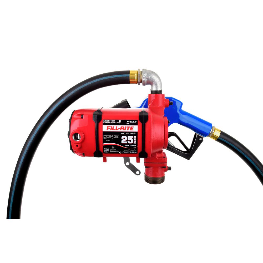 FILL-RITE 120-Volt 25 GPM 1/3 HP Continuous Duty Fuel Transfer Pump ...