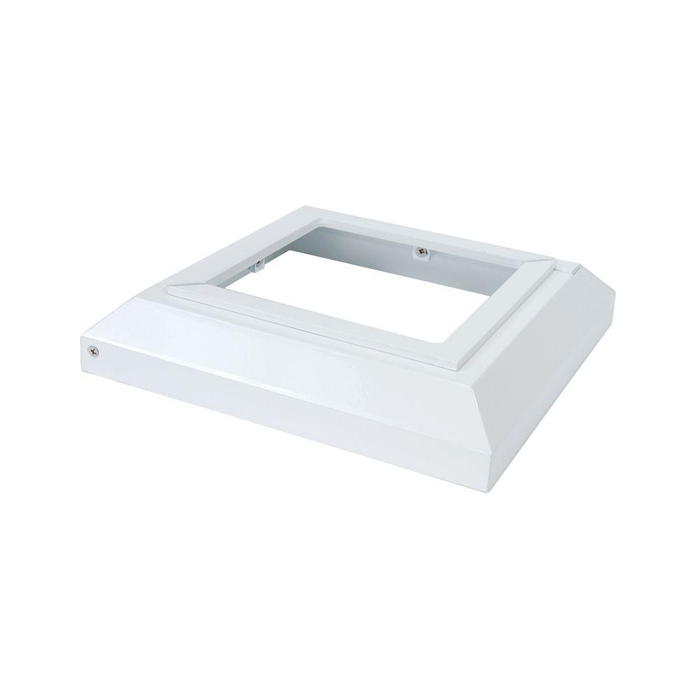 Fortress Accents 5 in. x 5 in. White Aluminum Deck Post Base Cover ...