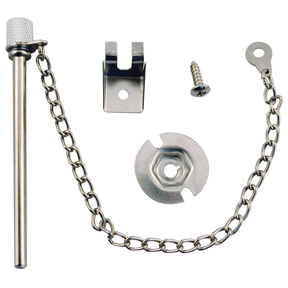 ULTRA HARDWARE Night Lock Door Pin in Nickel Finish-136976 - The Home Depot