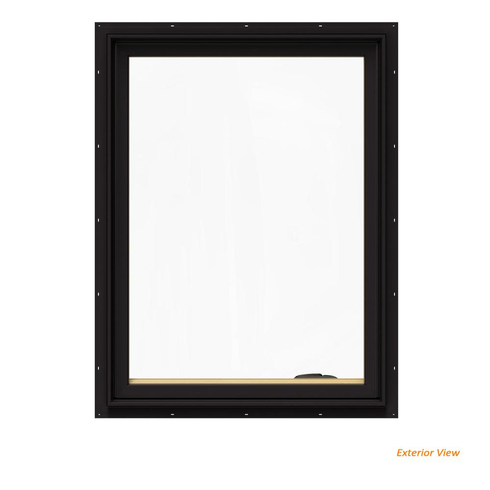 JELD-WEN 30.75 in. x 40.75 in. W-2500 Series Black Painted Clad Wood ...