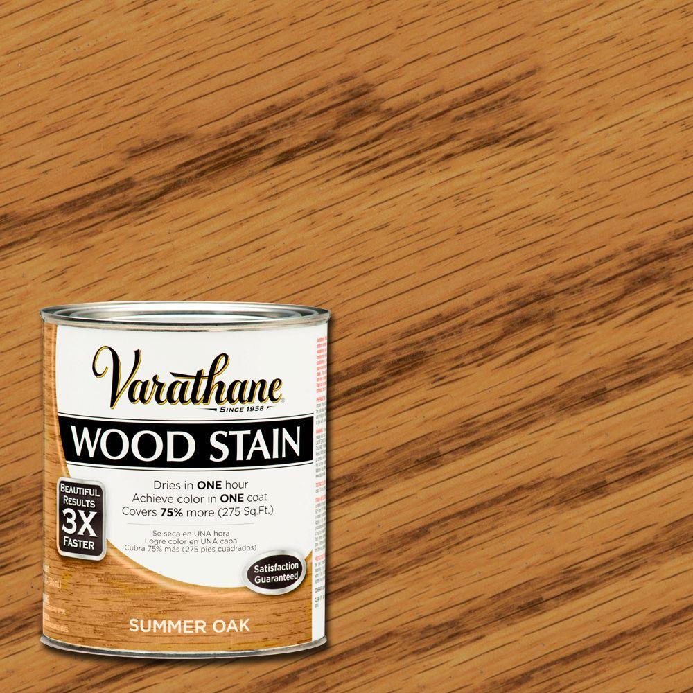 Varathane 1 qt. 3X Weathered Gray Premium Wood Stain-267124 - The Home ...