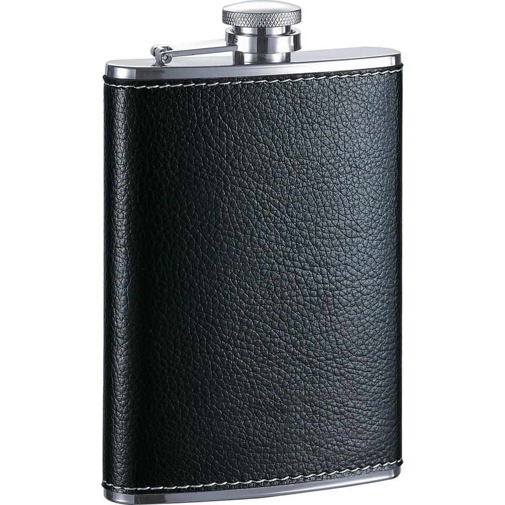 Visol Max Black Leather Liquor Flask-VF1281NP - The Home Depot